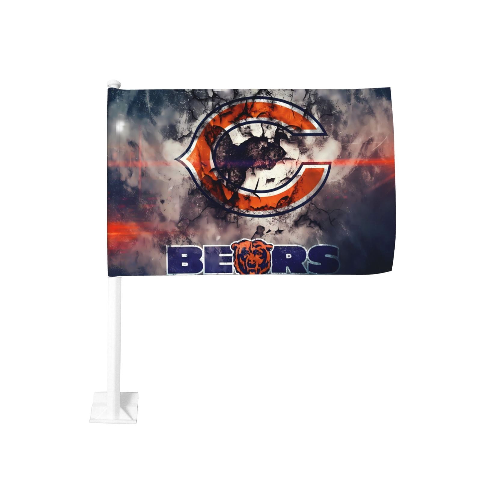 Chicago Football Themed Team 12x18 inch Car Flag, Fan Support Flag For ...