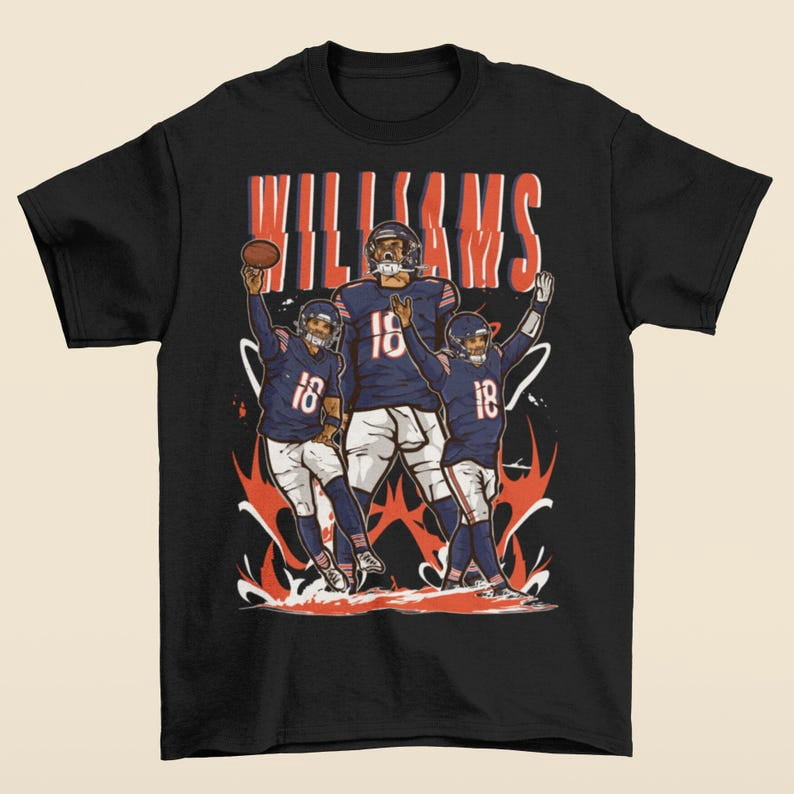 Chicago Football Vintage Caleb Williams Cartoon Graphic Style Fan ...