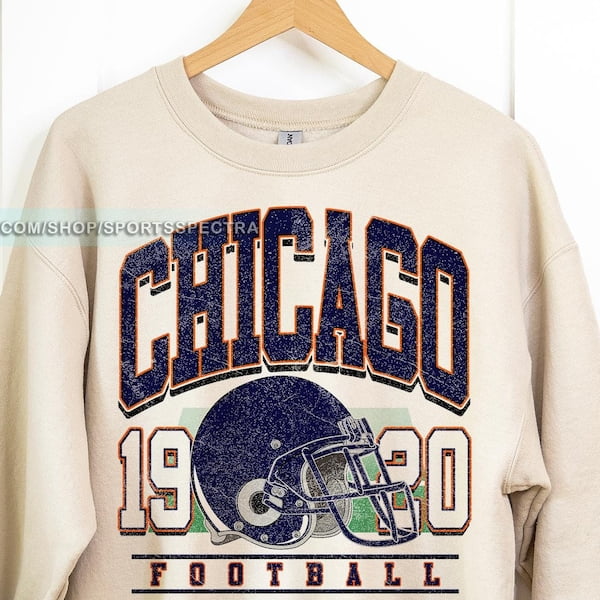Chicago Football Vintage Swea ,Retro Chicago Bear Football Swea ...