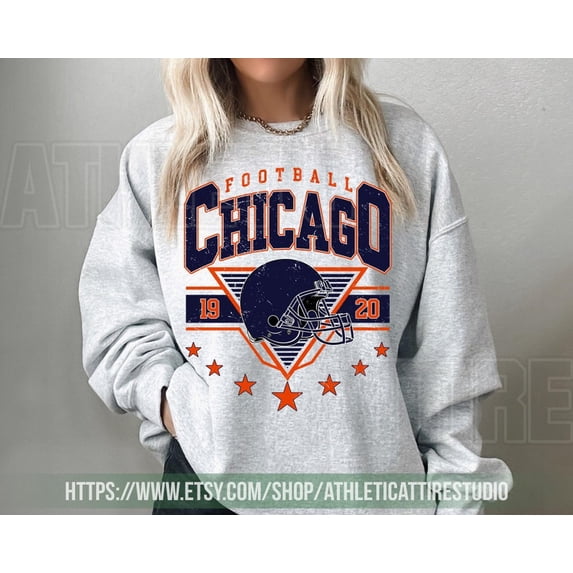 Chicago Football Vintage Sweatshirt T-Shirt,Retro Chicago Bear Football ...