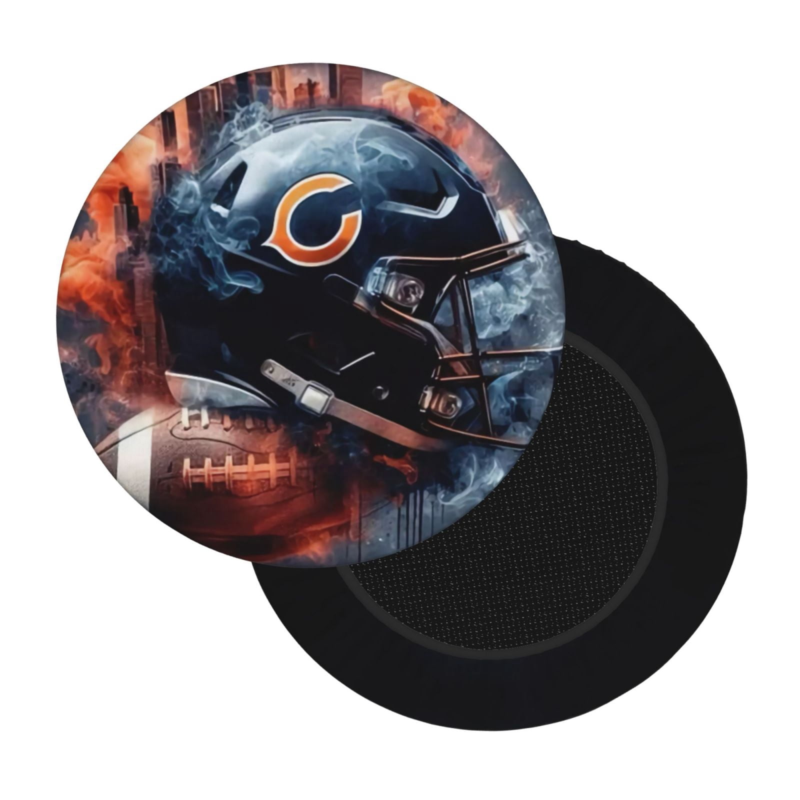 Chicago Football team themed Round Bar Stool Seat Covers, Soft And ...