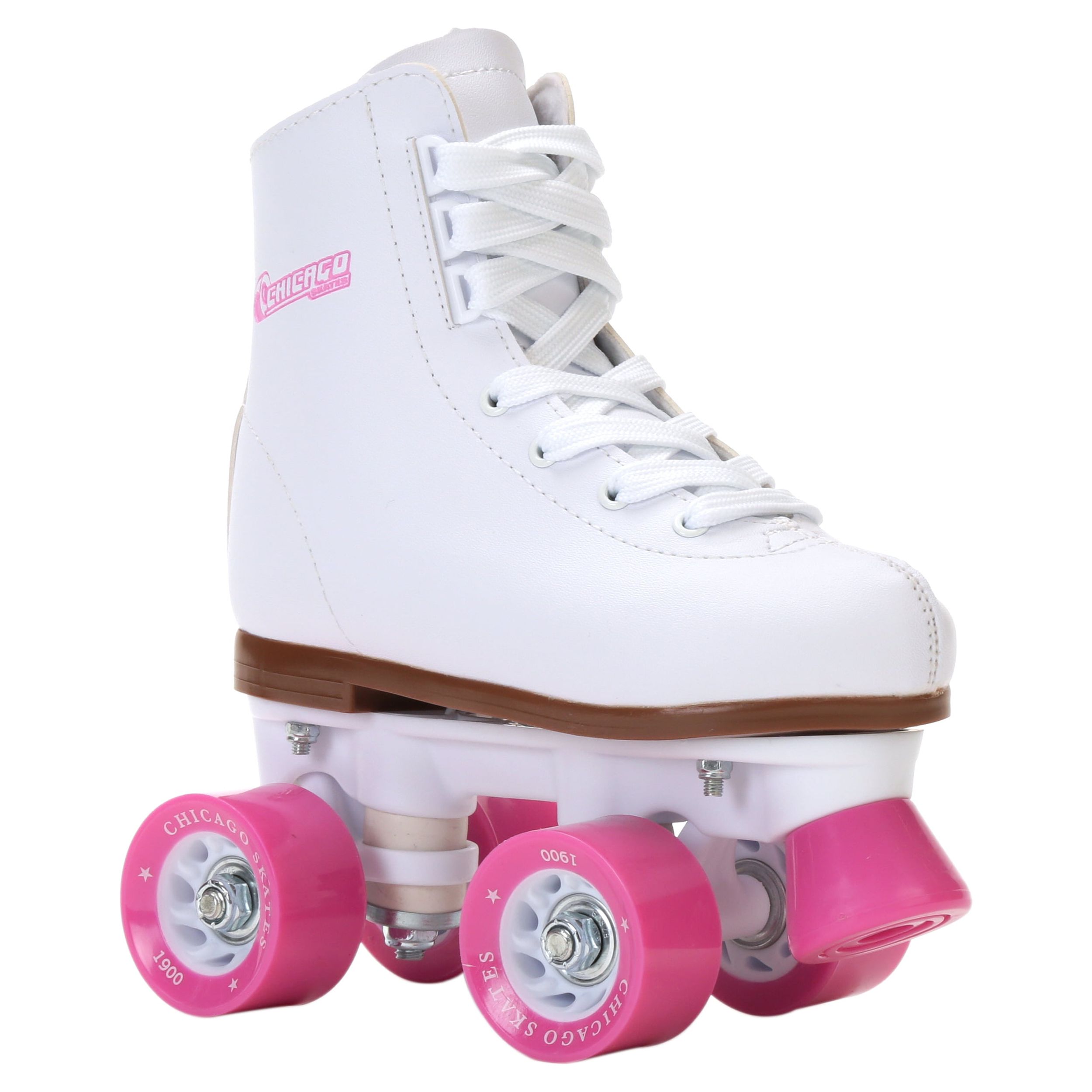 Chicago Skates Girls' Quad Roller Skates White/Pink/Teal Sidewalk ...