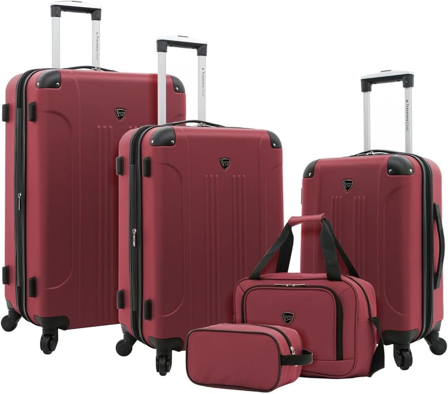Chicago Hardside Expandable Spinner Luggage, Butter, 5 count Set ...