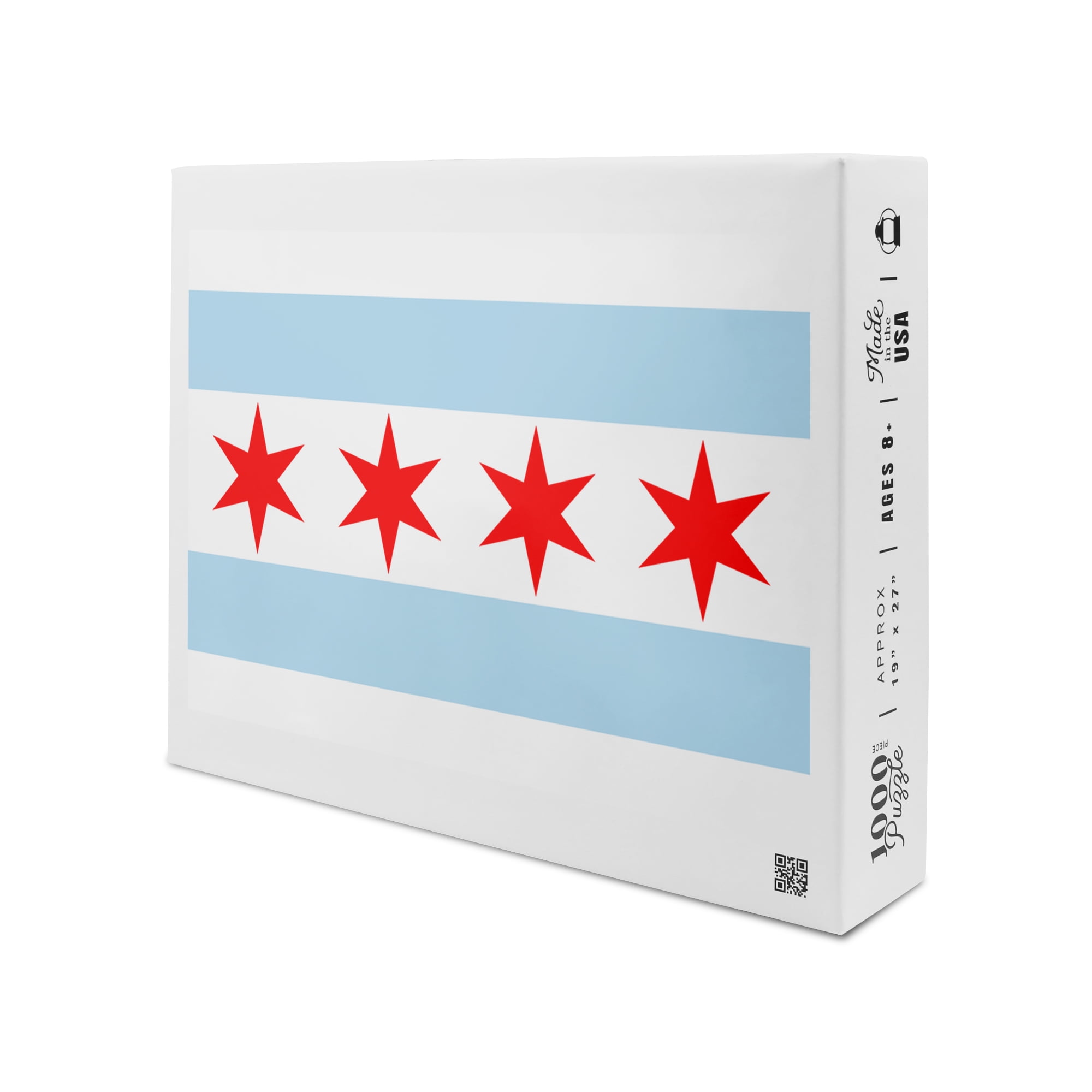 Chicago, Illinois, Flag (1000 Piece Puzzle, Size 19x27, Challenging ...