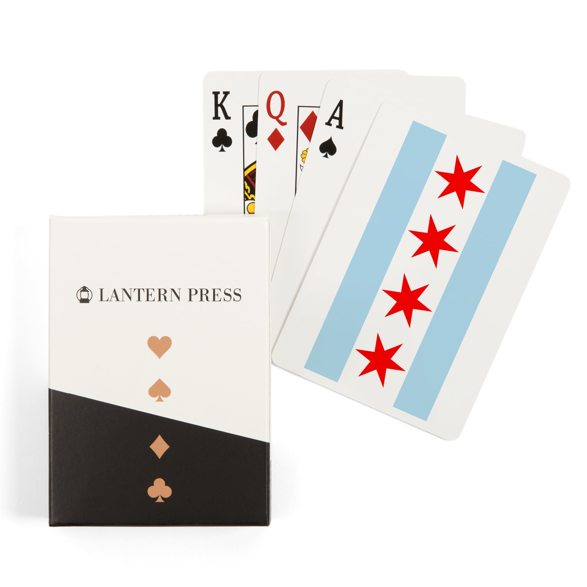 Chicago, Illinois, Flag, Lantern Press, Premium Playing Cards, 52 Card ...