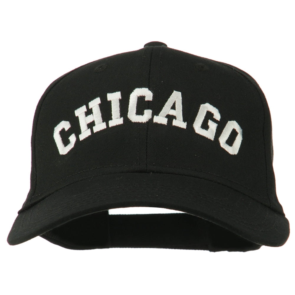 Chicago Illinois State Embroidered Cotton Cap - Black OSFM - Walmart.com