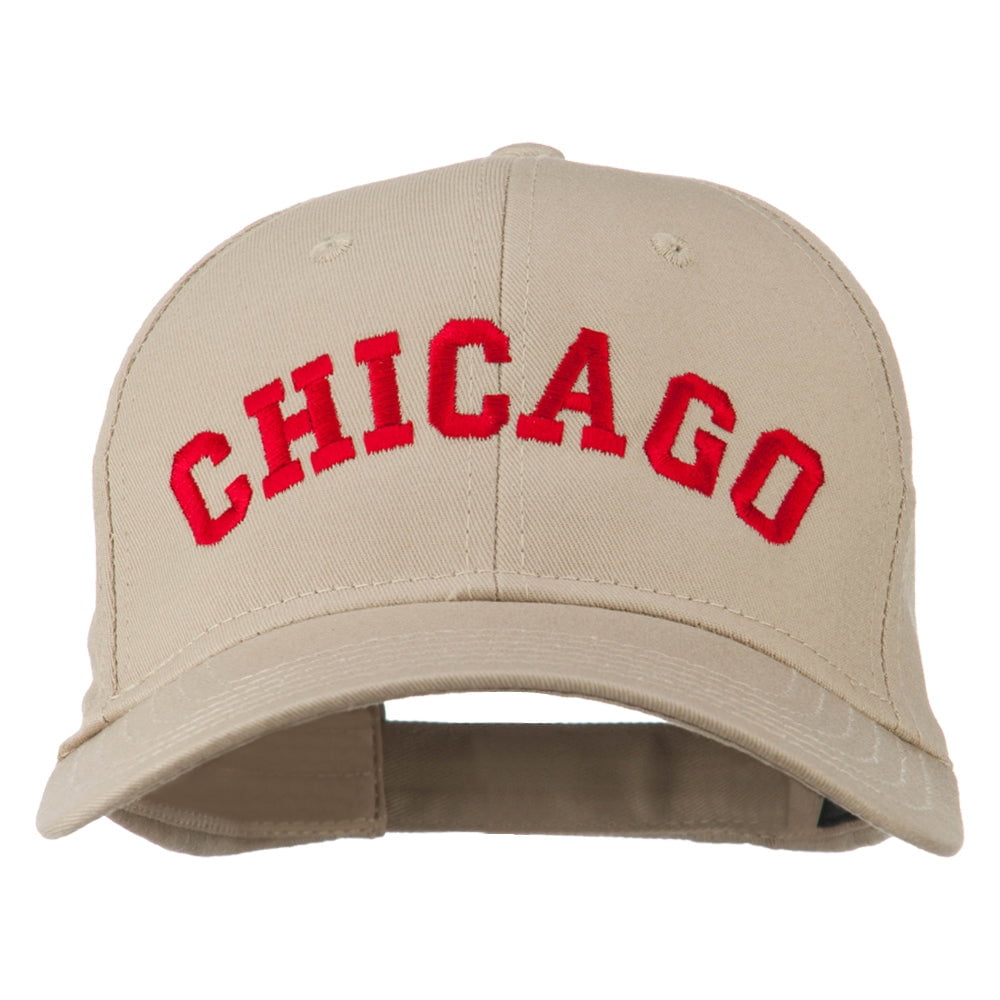 Chicago Illinois State Embroidered Cotton Cap - Khaki OSFM - Walmart.com