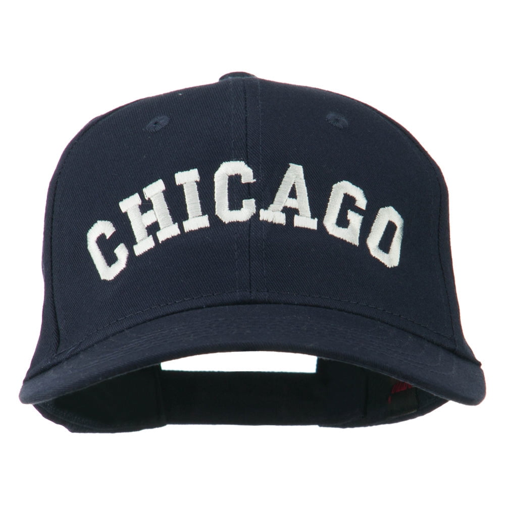 Chicago Illinois State Embroidered Cotton Cap - Navy OSFM - Walmart.com