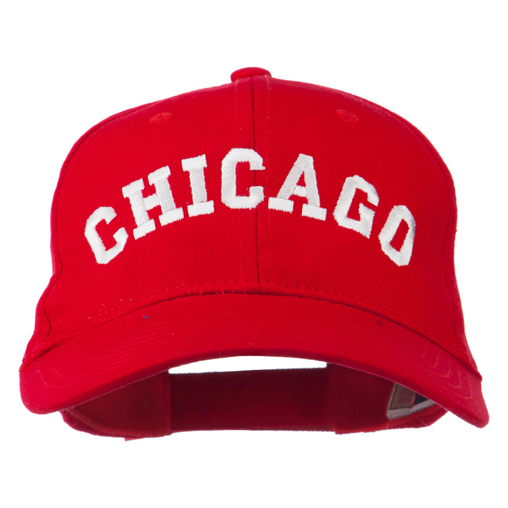 Chicago Illinois State Embroidered Cotton Cap - Red OSFM - Walmart.com