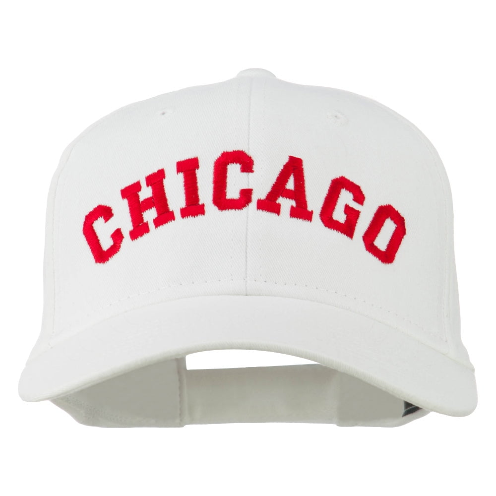 Chicago Illinois State Embroidered Cotton Cap - White OSFM - Walmart.com