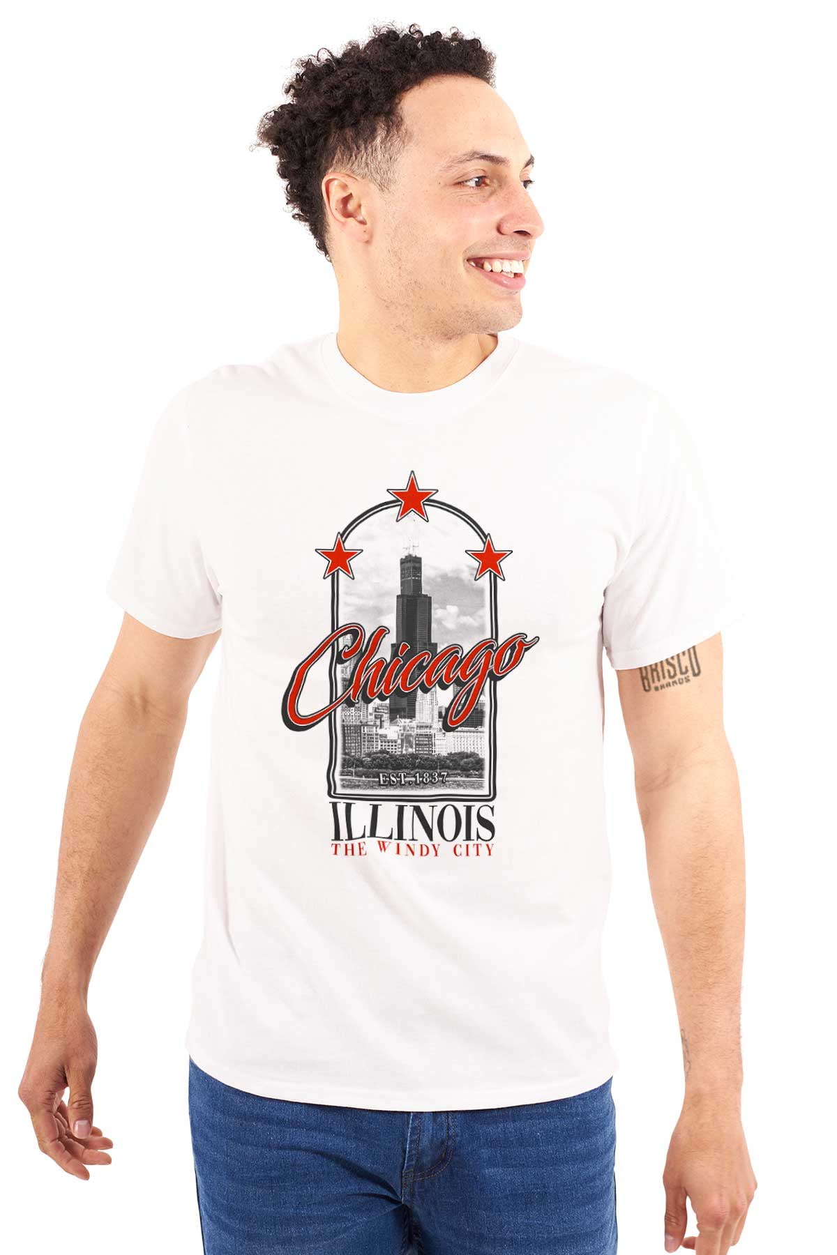 Chicago Illinois The Windy City Men's Graphic T Shirt Tees Brisco ...
