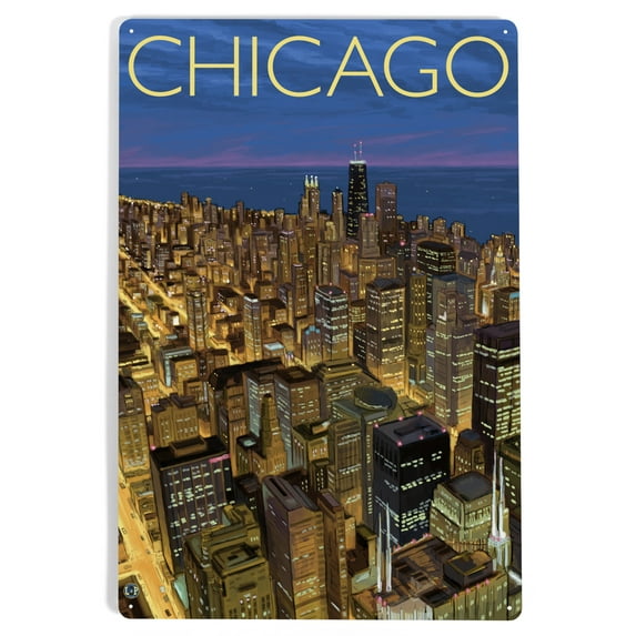 Chicago, Illinois, View from Tower Skydeck (12x18 Aluminum Art, Indoor ...