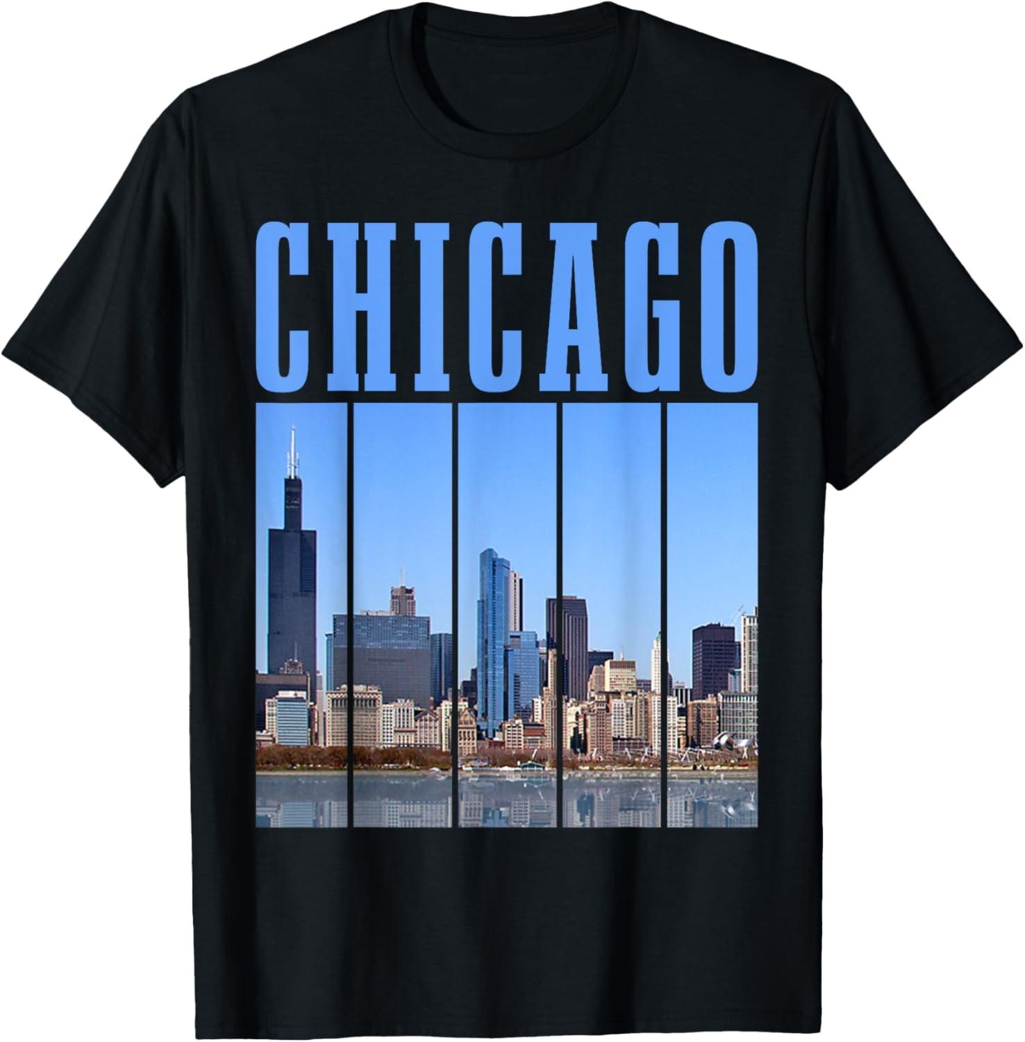 Chicago Illinois Vintage Pride Chicago Skyline T-Shirt100% cotton - Walmart.com