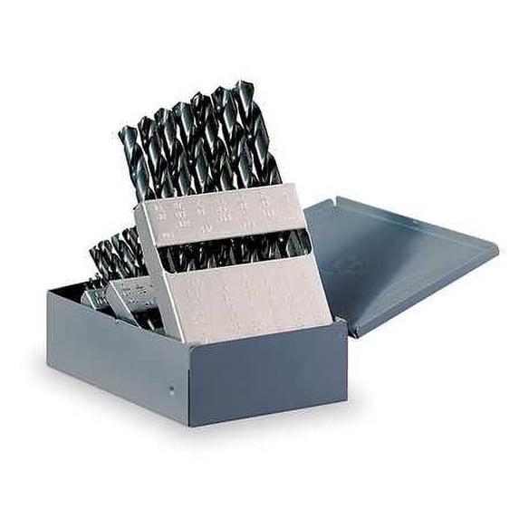 118 Degree General Purpose Jobber Length Drill Set 150 Steam Oxide HSS ...