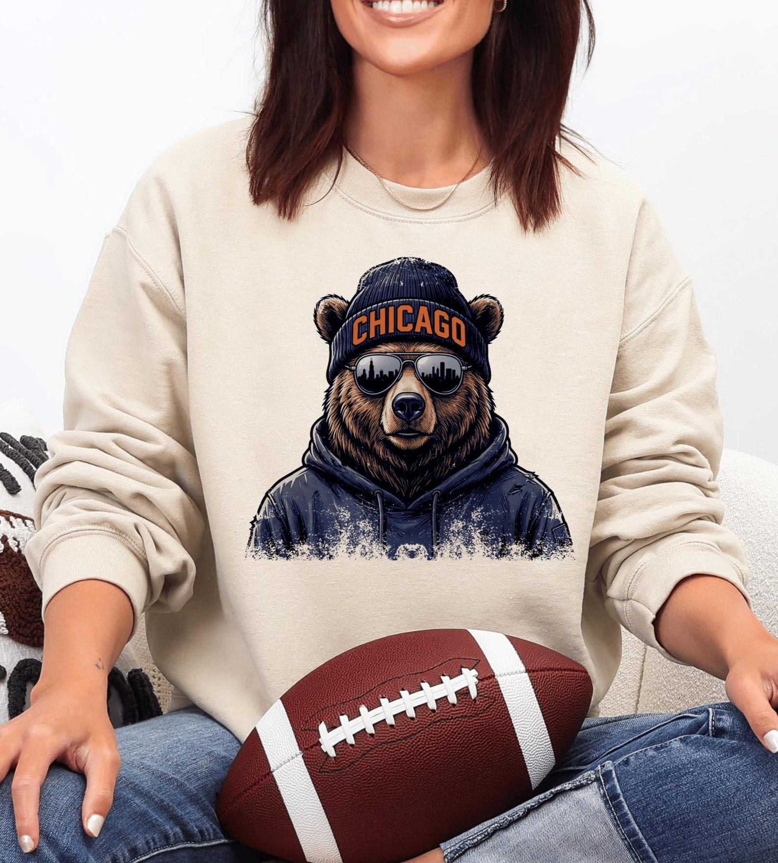 Chicago Mascot Sweatshirt, Chicago Football Fan Tee, Chicago City ...