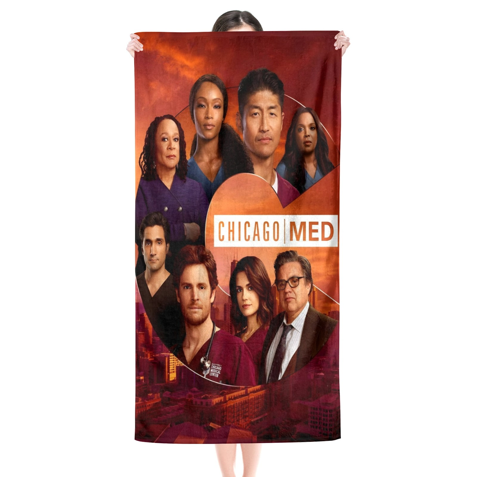 Chicago Med Double-Side Dry-Quick Art Towel.30" x 60" - Walmart.com