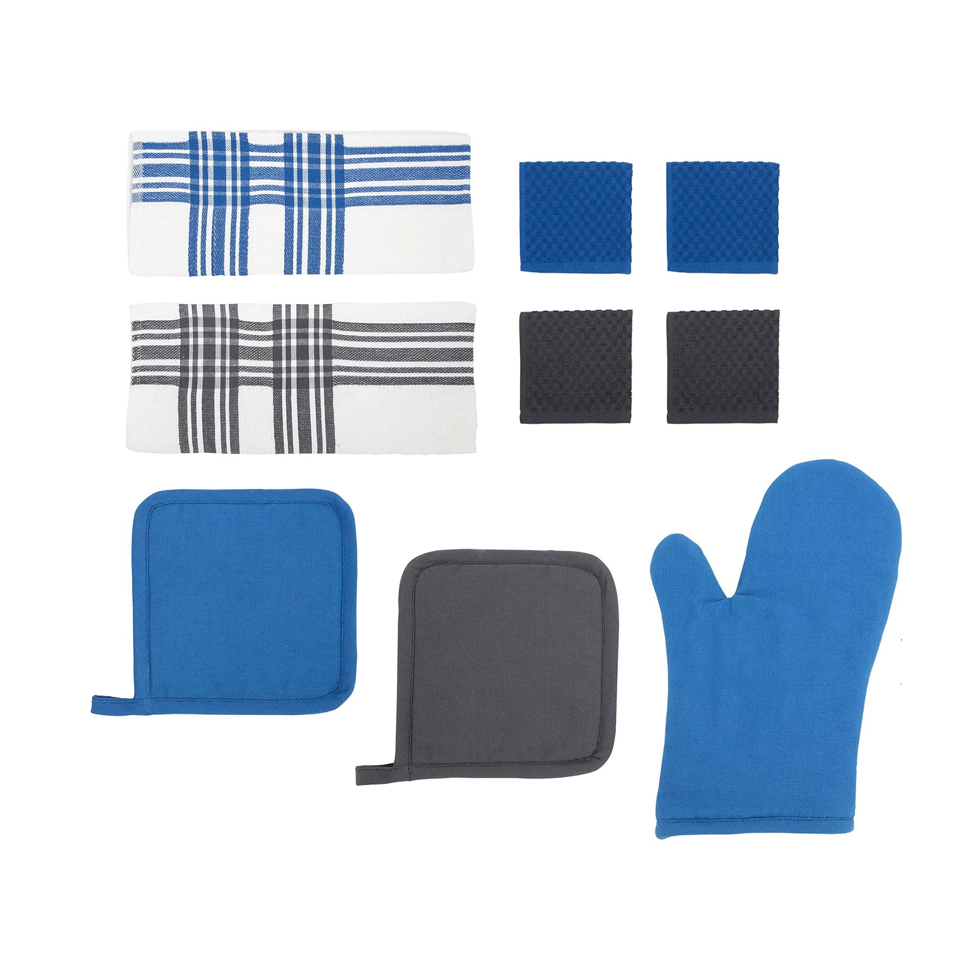Chicago Metallic 9-Piece Kitchen Textile Set - Includes Oven Mitt, Pot ...