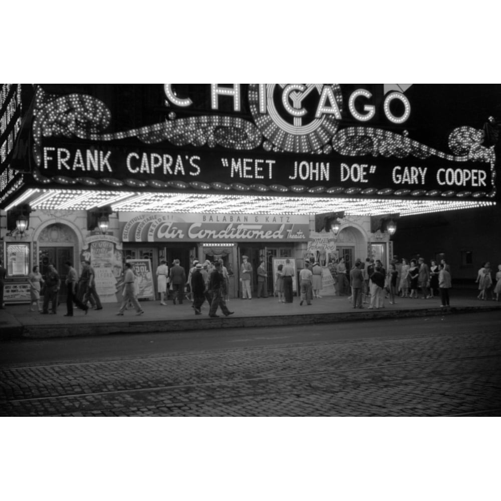 Chicago Movie Theater Showing Frank Capra'S History (36 x 24) - Walmart.com
