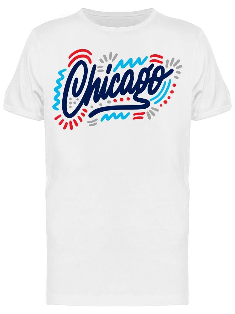 Chicago Name Modern T-Shirt Men -Image by Shutterstock, Male 3X-Large ...