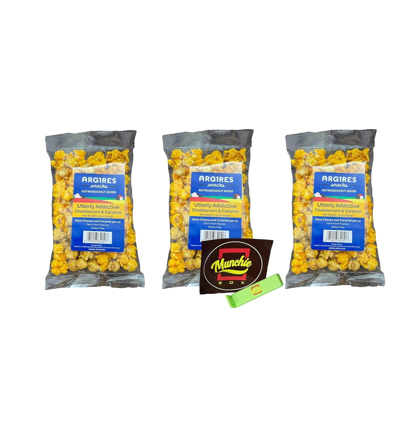 Chicago Popcorn 3 pack Cheddarcorn and Caramel Mix 3 Ounce Bags ...