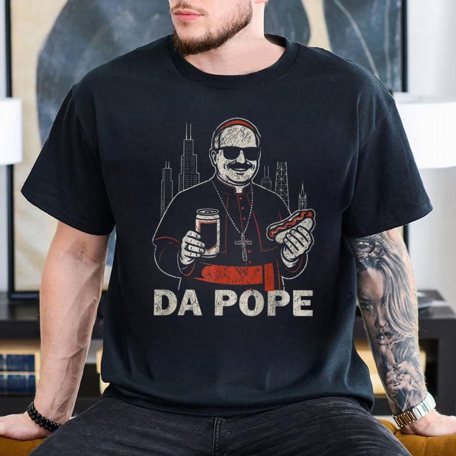 Chicago Pope Leo XIV Da Pope T-Shirt, Pope Chicago Shirt, Religious Tee, Pope Shirt, Jesus Shirt ...