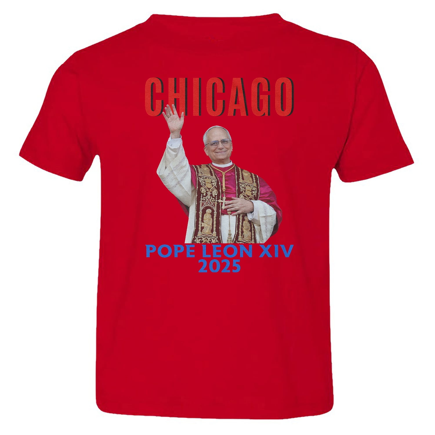 Chicago Pope Leon XIV 2025 First American Pope Toddler T-Shirt (Red, 2T ...