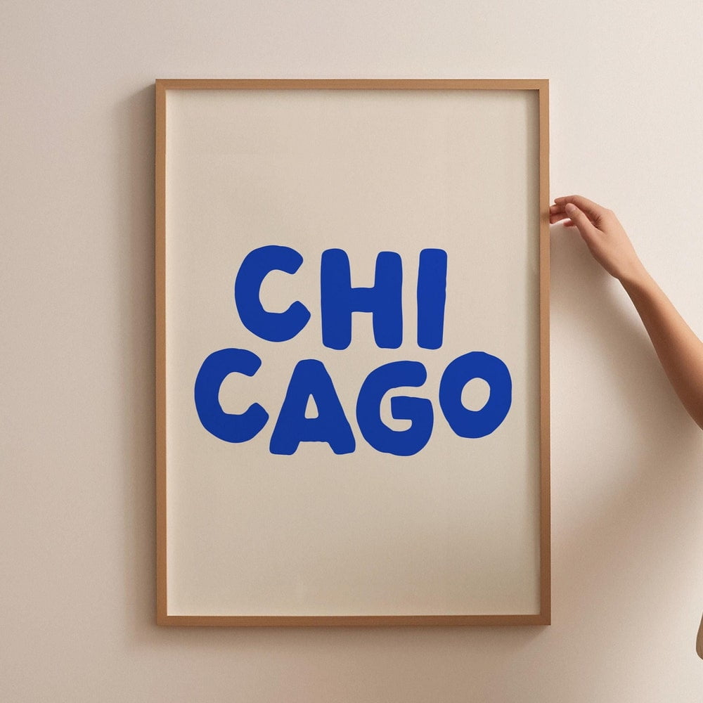Chicago Poster, Cute Chicago Print, Travel Print, Aesthetic Apartment ...