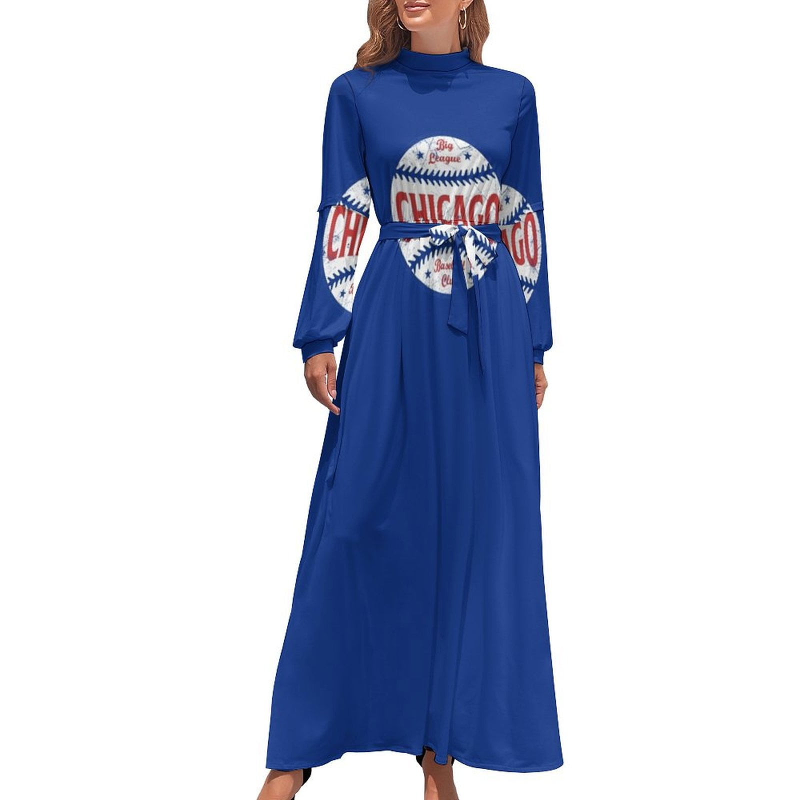 Chicago Retro Big League Baseball - Blue Long Dress summer dresses ...