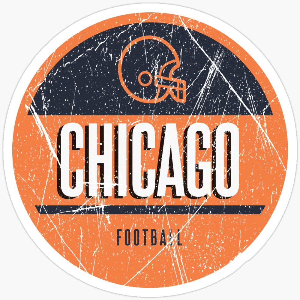 _Chicago Retro Football_ Sticker Baseball Sticker, Football Sticker ...