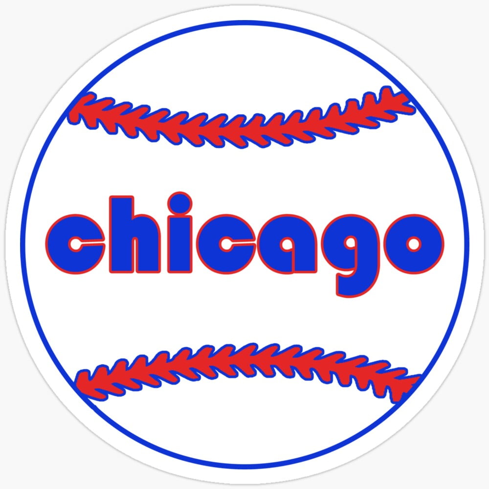 Chicago Retro Throwback Baseball Sticker Phone Decal Water Bottle ...