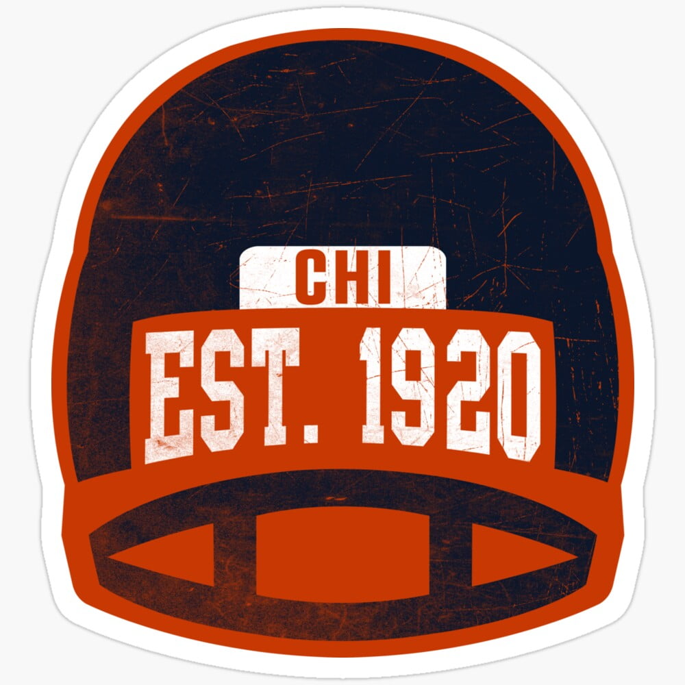 Chicago Retro Throwback Football Helmet Sticker Phone Decal Water ...