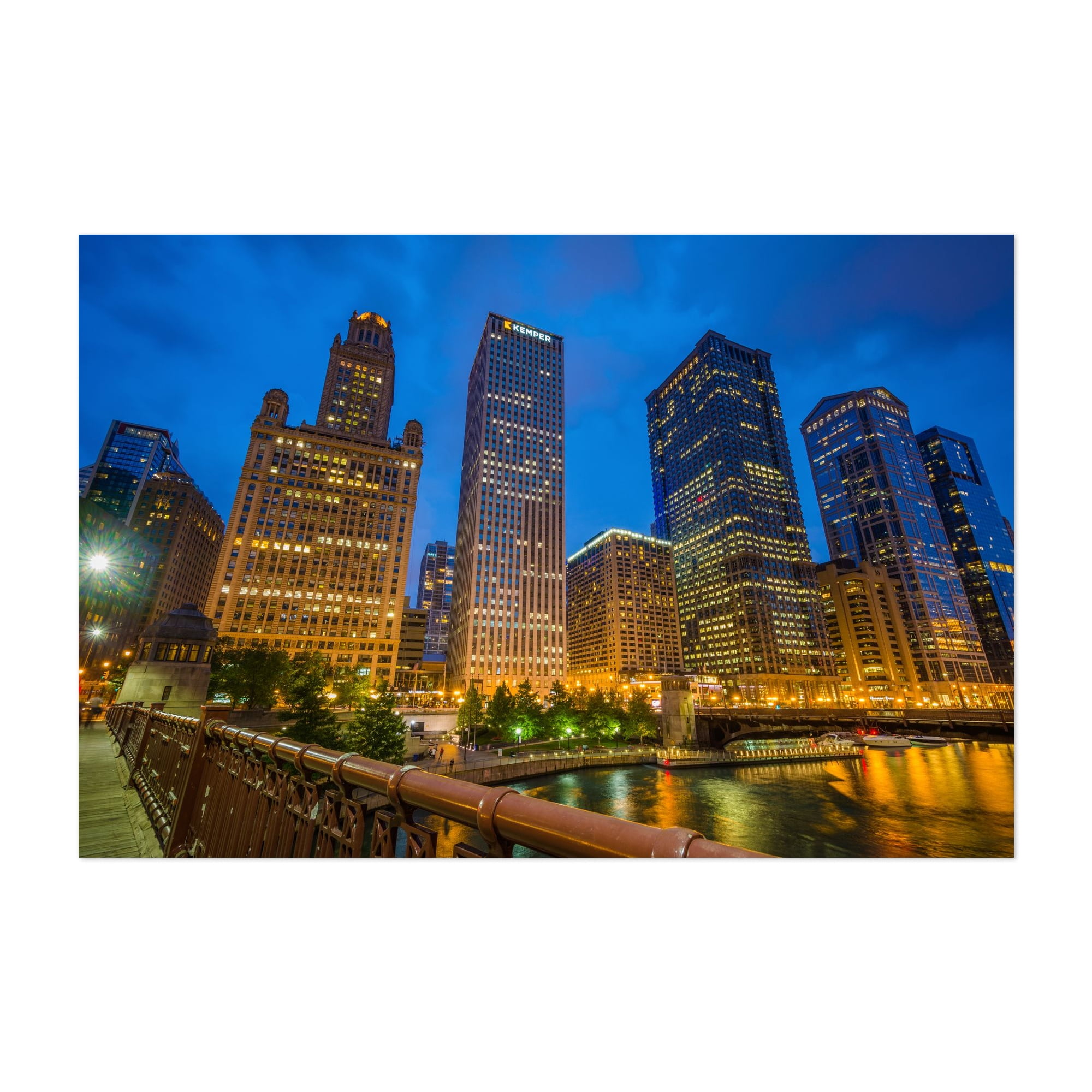 Chicago River Skyscrapers - Chicago Illinois Photography Cityscape ...