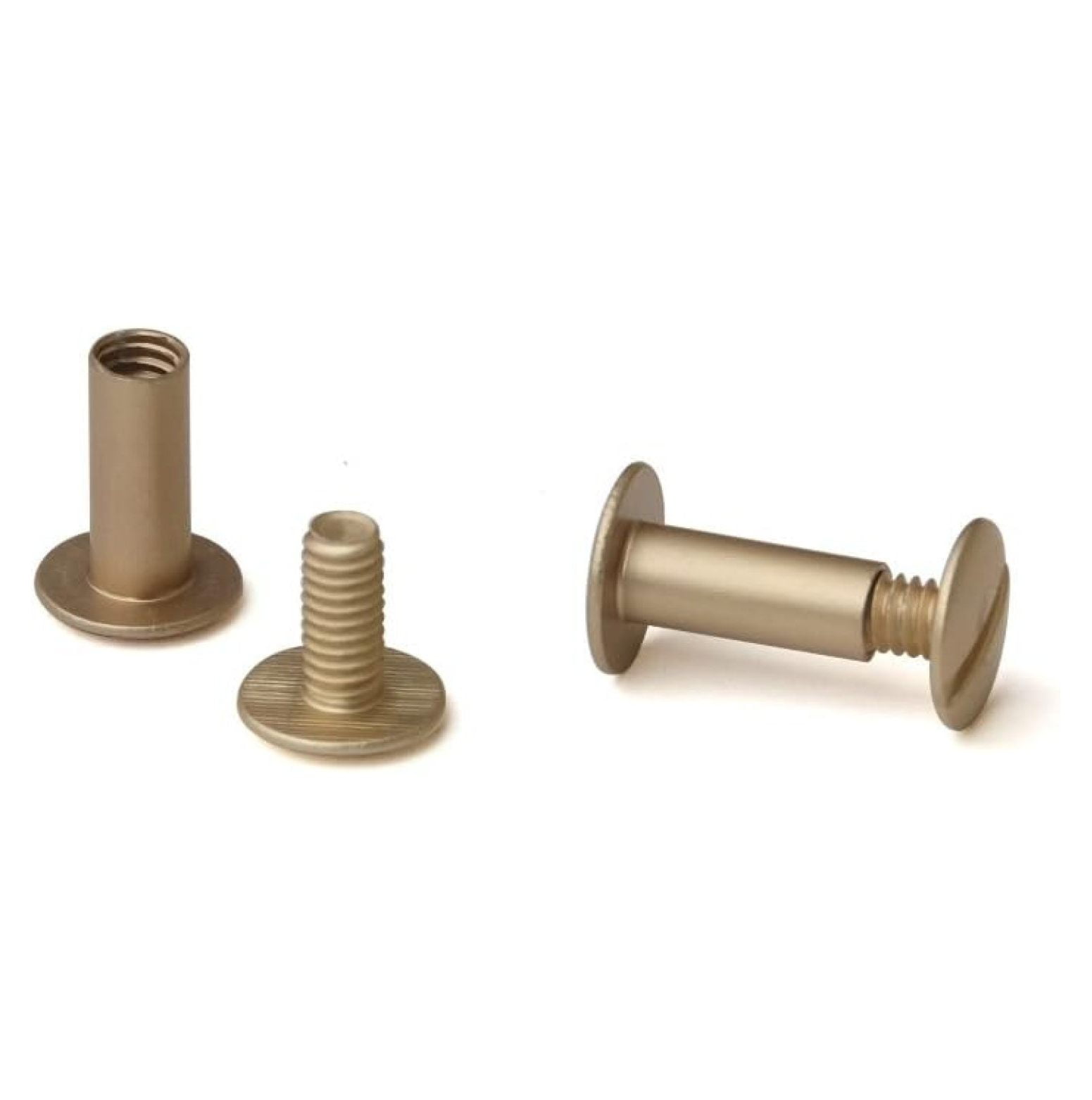 Chicago Screw Post Set - 100 Sets - 1/2 inch Aluminum Posts, 3/16 inch ...