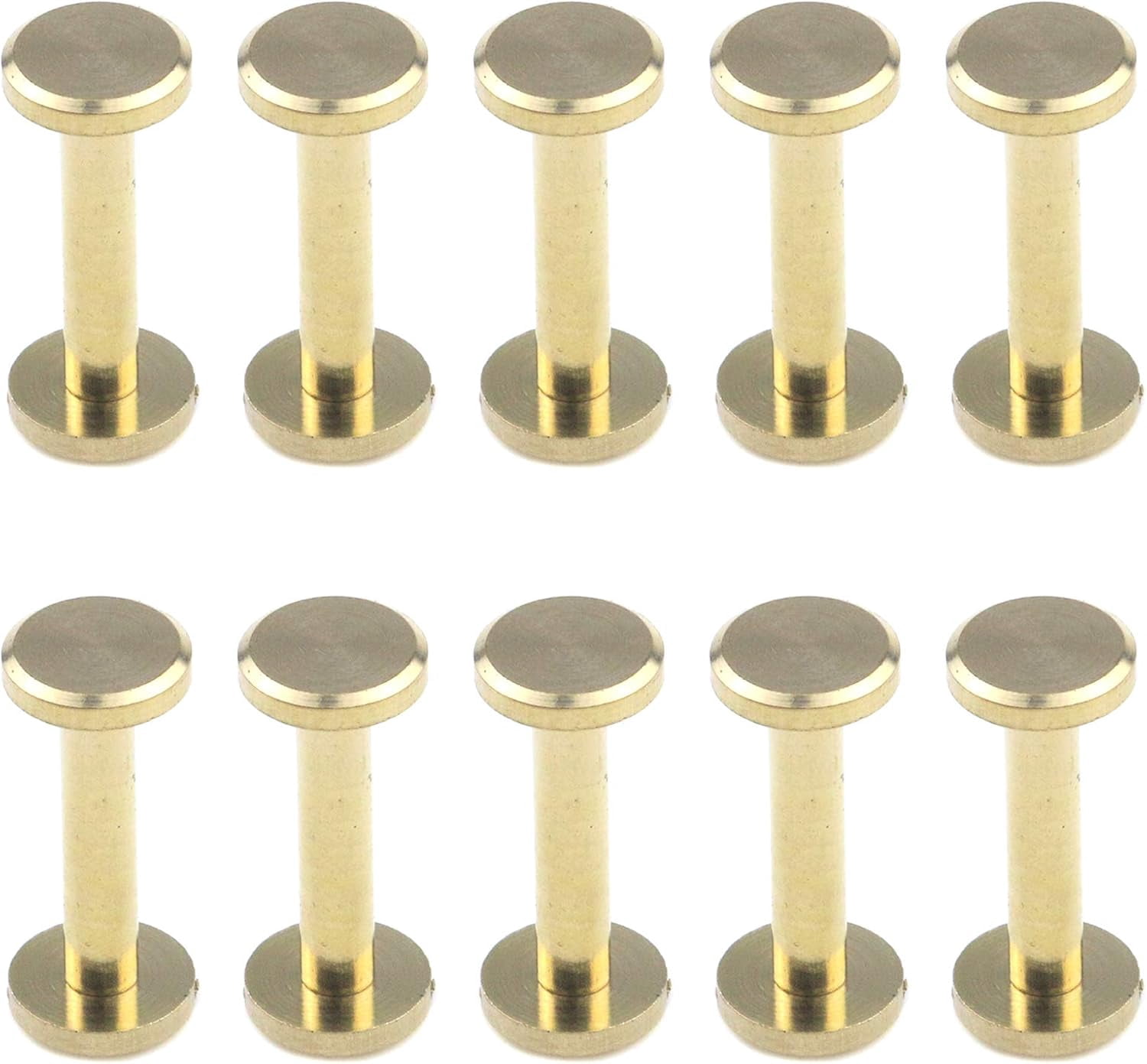 Chicago Screws Brass Rivets Bookbinding Stud Screws 10x4x20mm Rivet ...