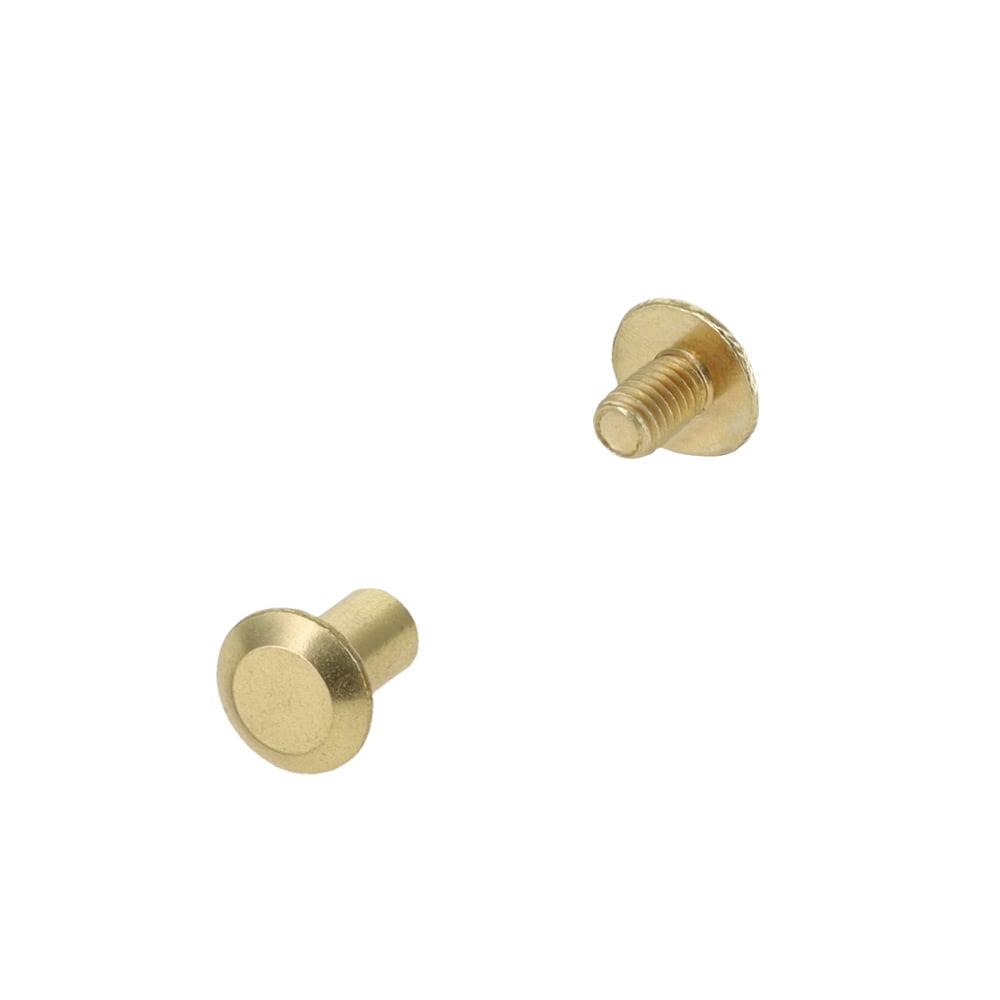 Chicago Screws, Flat Cap, Natural Brass, Solid Brass-LL (50 per bag ...