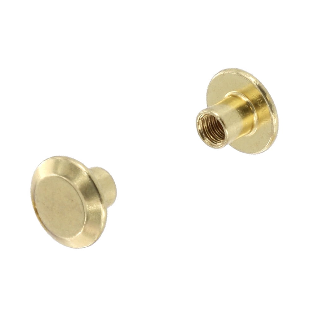 Chicago Screws, Flat Cap, Natural Brass, Solid Brass-LL (50 per bag ...