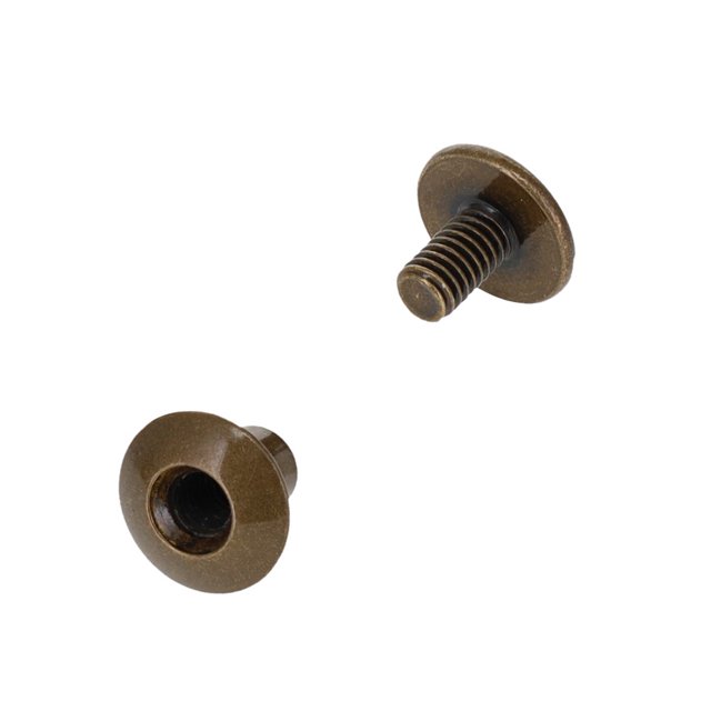 Chicago Screws, Open Hole, Antique Brass, Solid Brass-LL (50 per bag ...