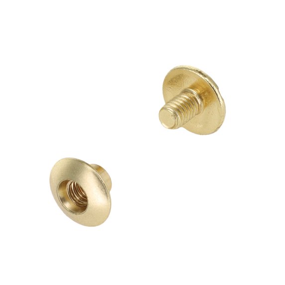 Chicago Screws, Open Hole, Natural Brass, Solid Brass-LL (50 per bag ...