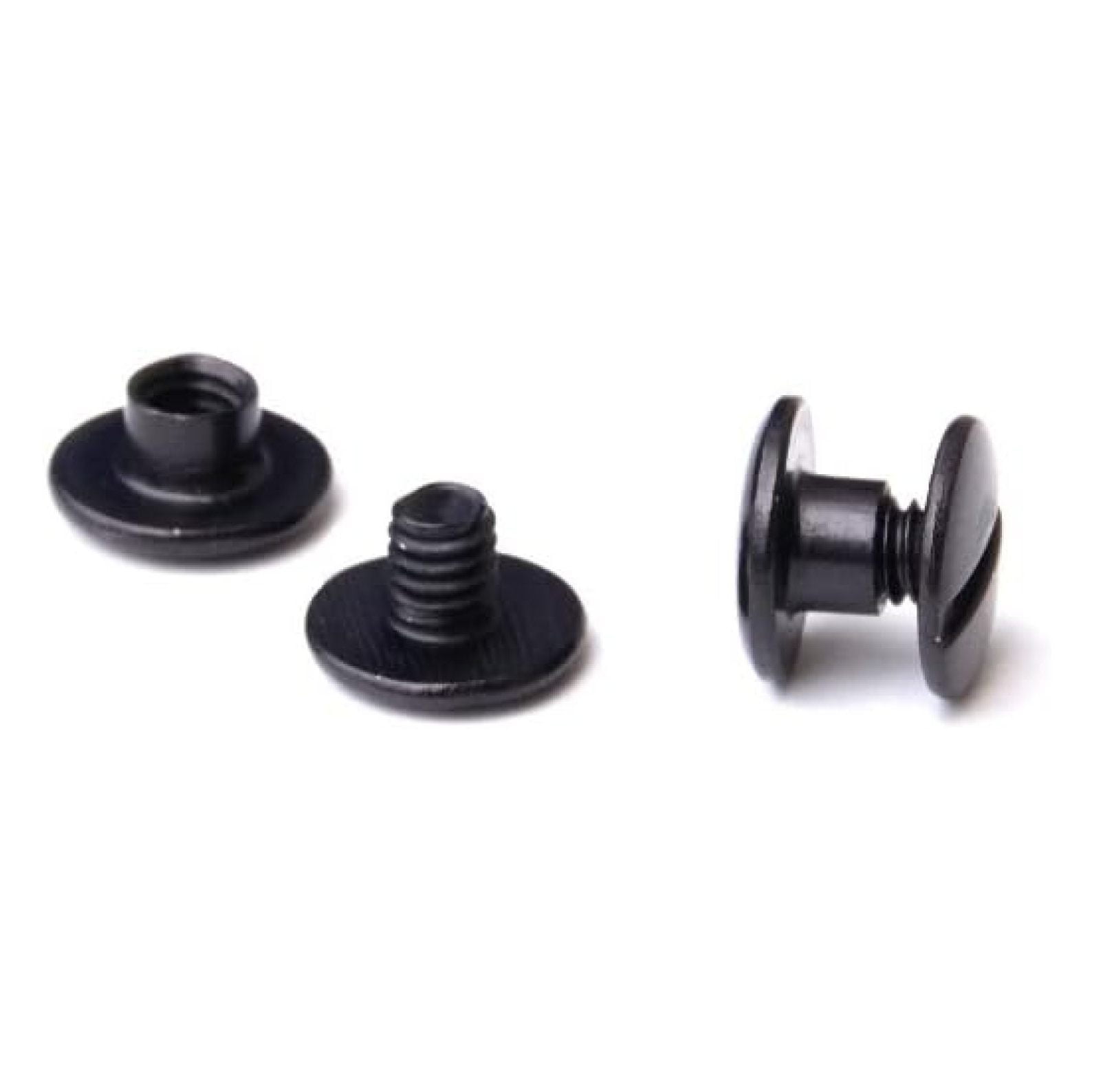 Chicago Screws and Posts Set - 3/16 inch Black Aluminum - 100 Sets ...