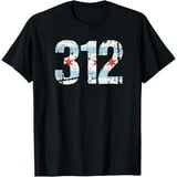 Chicago Shirt Chicago 312 Flag Area Code T Shirt City Pride - Walmart.com