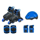 Chicago Skates Adjustable Inline Training Skate Combo Set Black/Blue ...