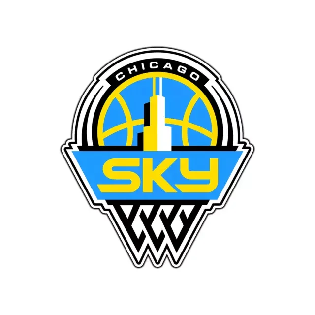 Chicago Sky Logo Wbasketball Waterproof Sticker Phone Decal Water ...