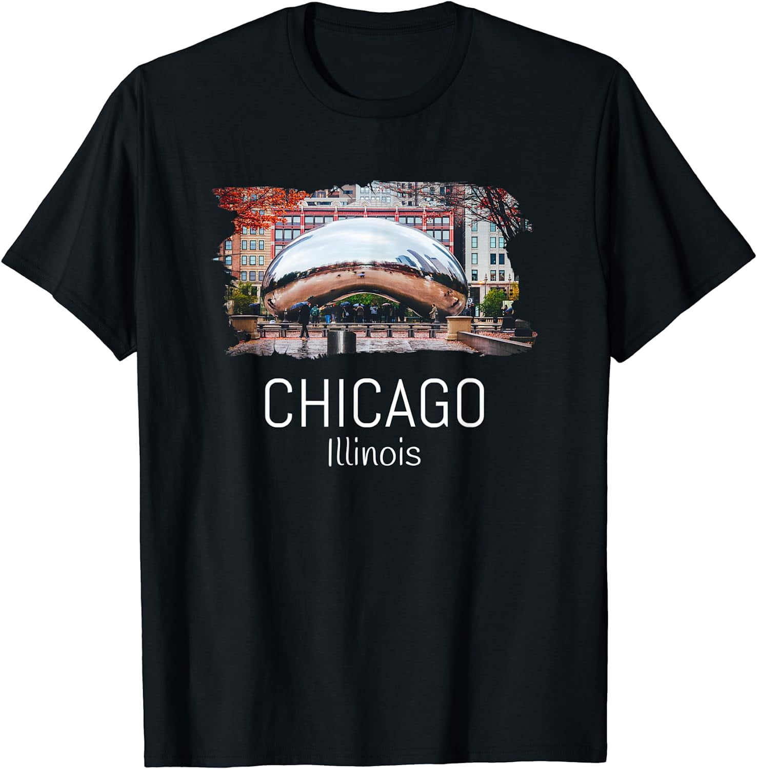 Chicago Skyline Gift Cool Souvenir Chicago Illinois T-Shirt - Walmart.com