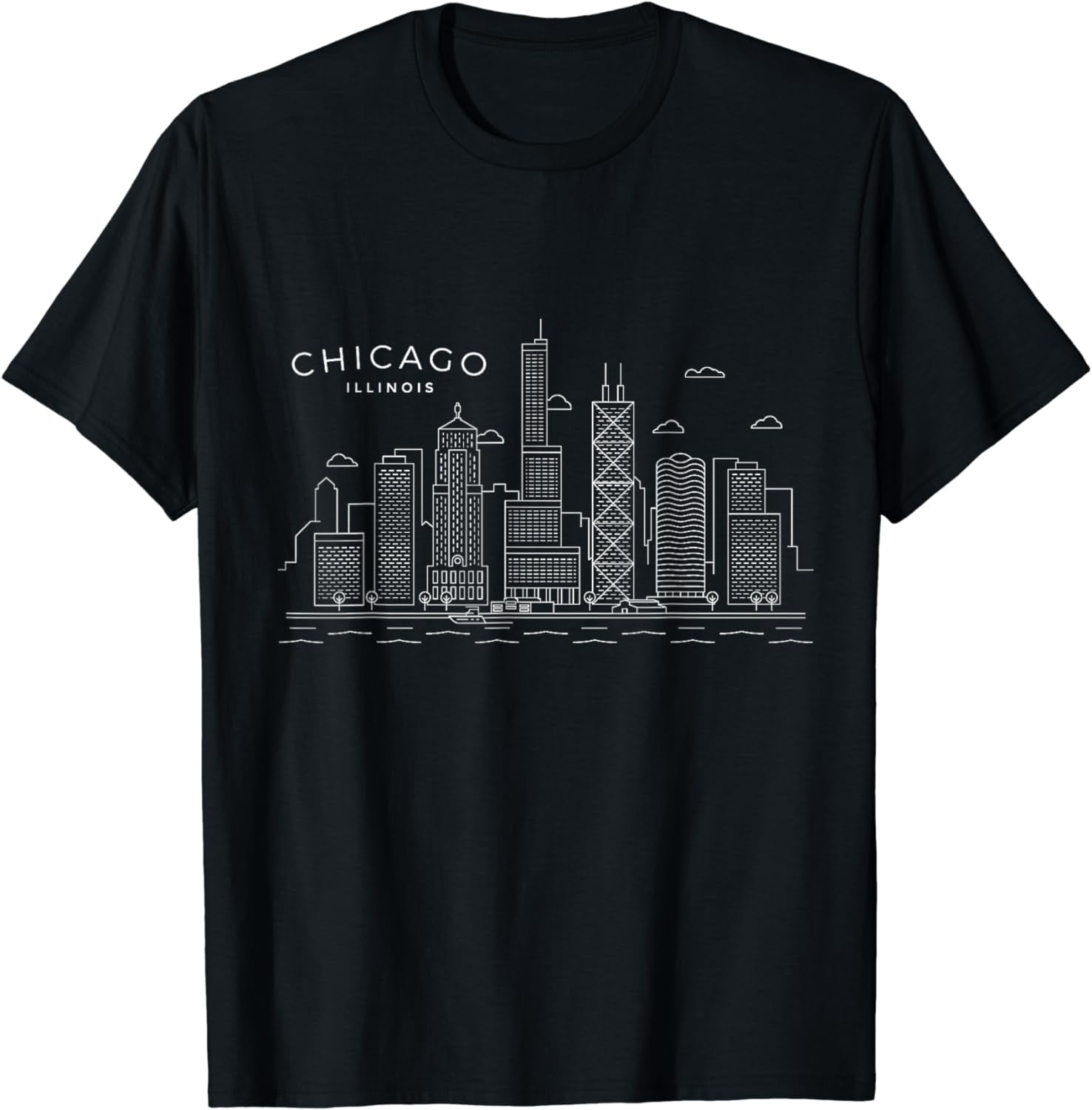 Chicago Skyline Vintage Chicago Illinois T-Shirt - Walmart.com