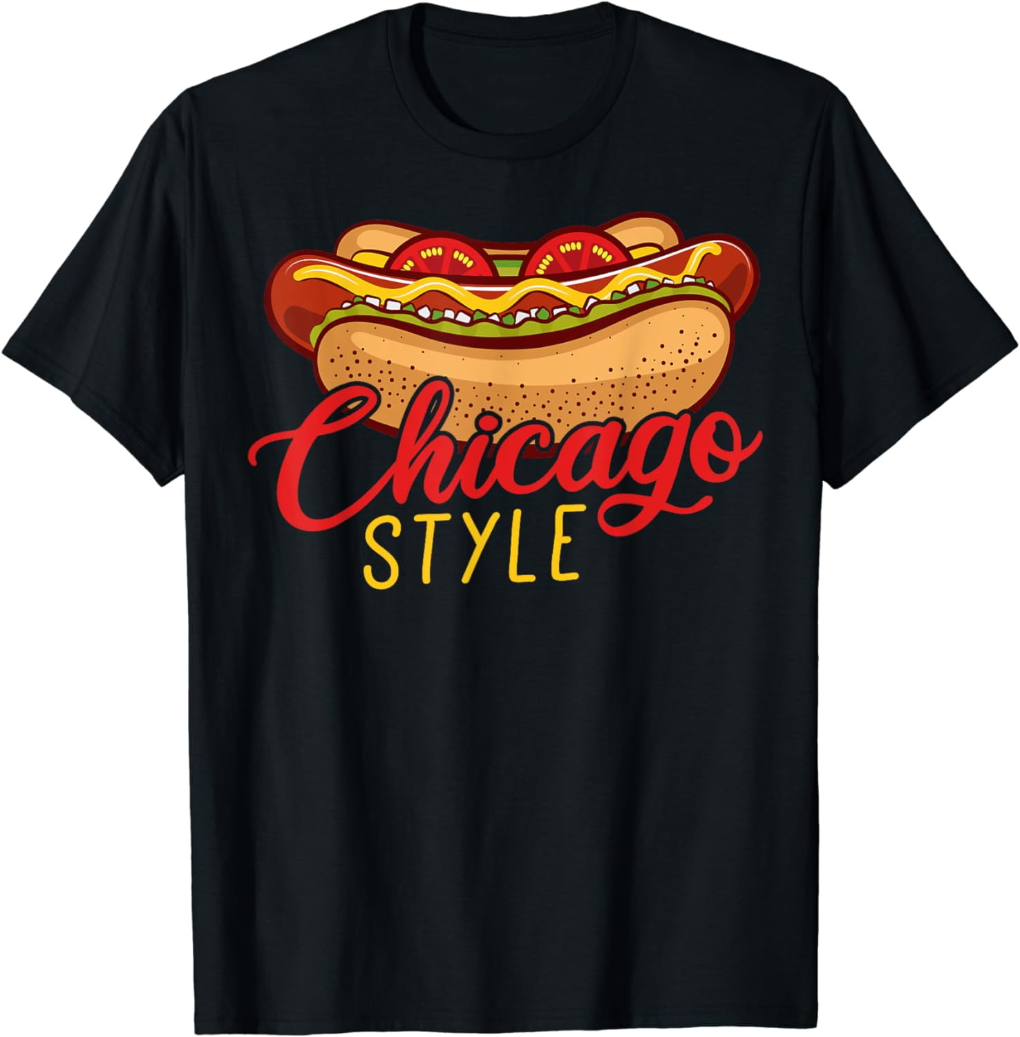 Chicago Style Best HOT DOG Gift Hotdog T-Shirt - Walmart.com