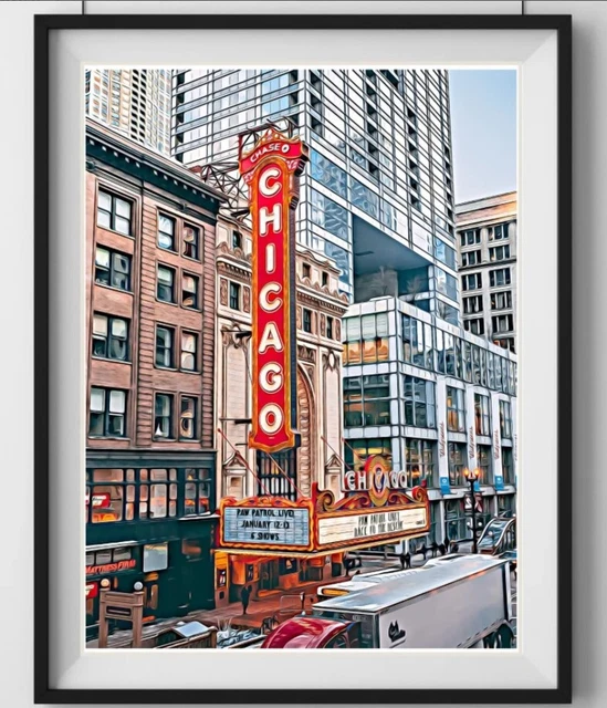 Chicago Travel Poster NO FRAMED POSTER Home Decor, Vintage Art Print ...