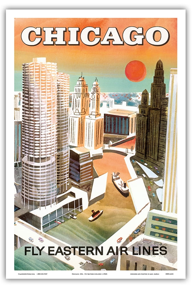 Chicago USA - Marina City Chicago River - Fly Eastern Airlines ...