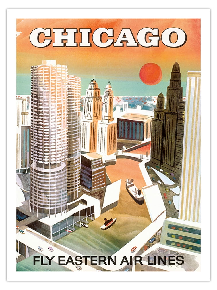 Chicago USA - Marina City Chicago River - Fly Eastern Airlines ...