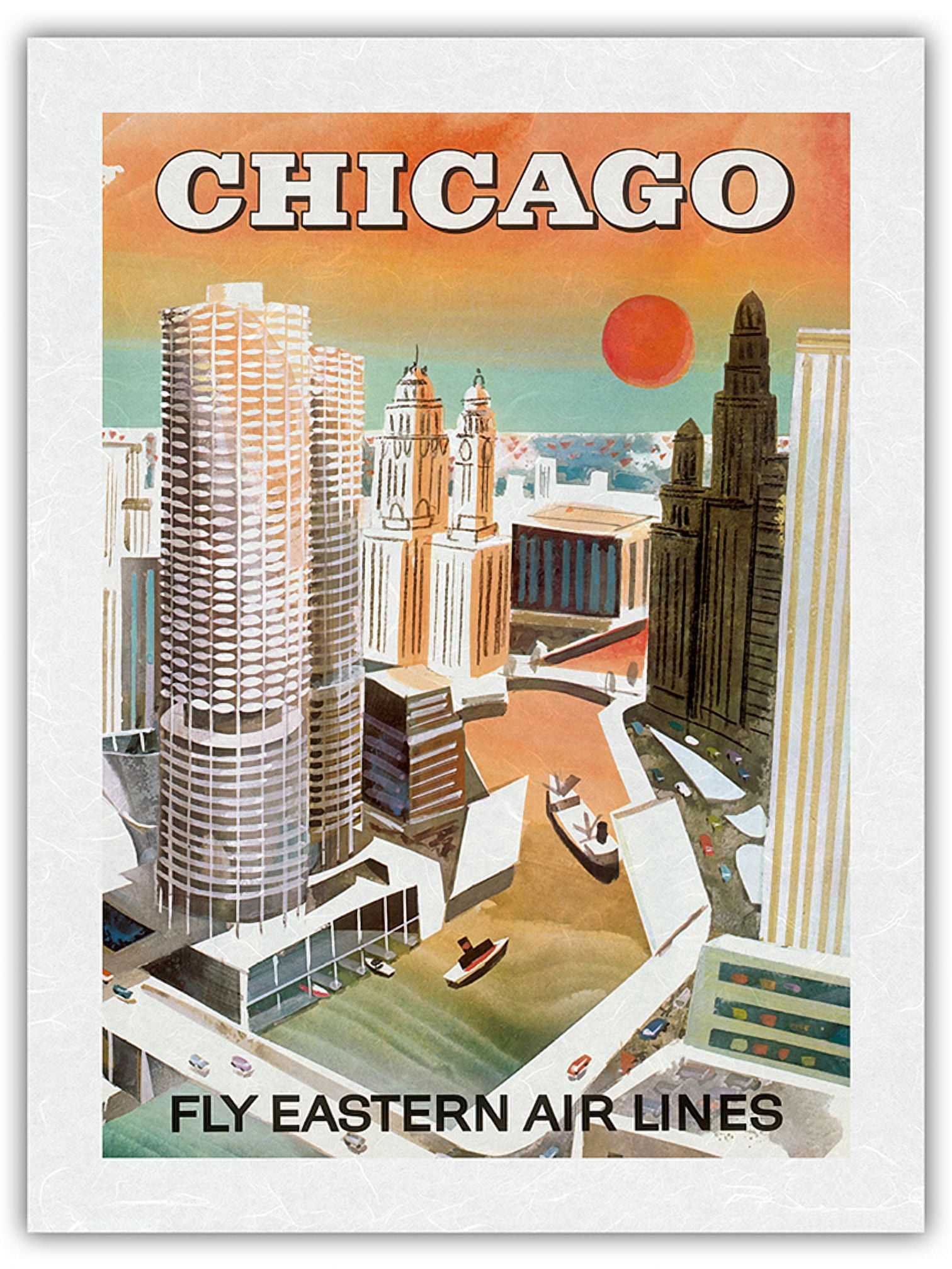 Chicago USA - Marina City Chicago River - Fly Eastern Airlines ...