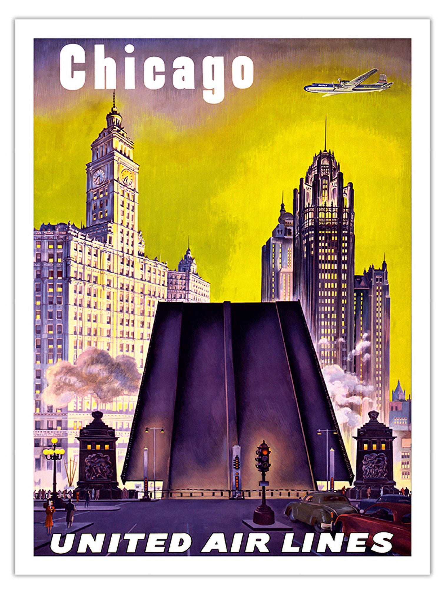 Chicago USA - The Tribune Tower Wrigley Building and Michigan Avenue ...